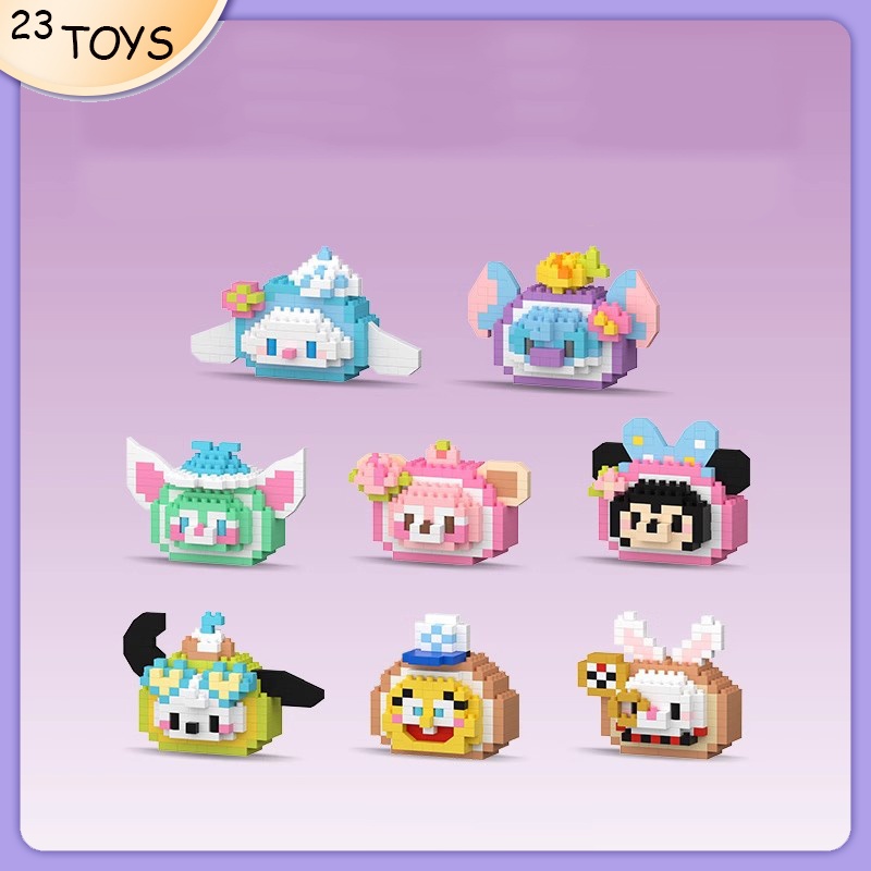 Nano Block Toys Cartoon Model DIY Stacking Building Blocks Mini Cartoon Nano Bricks Cream Cake ...