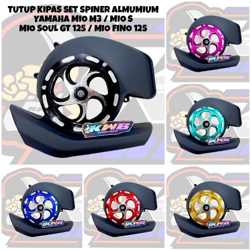 MESIN Close the engine fan cover set aluminum rotary spinner pnp yamaha ...