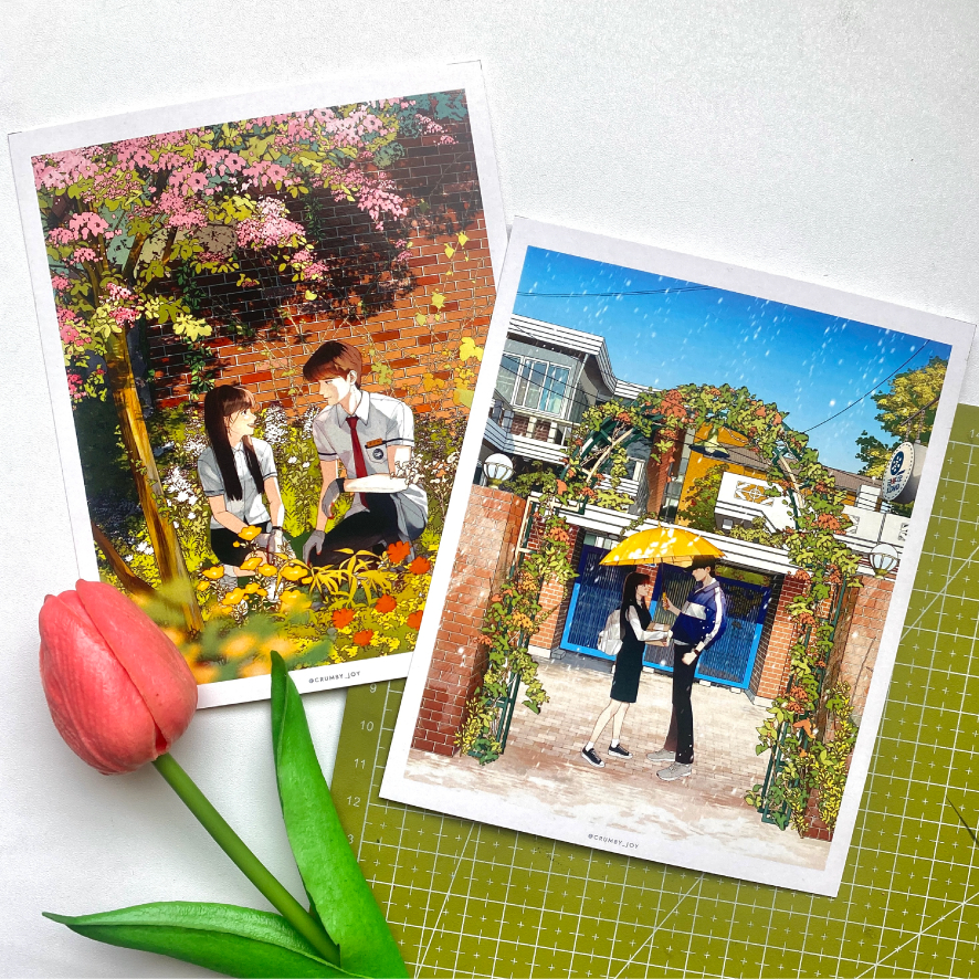 Lovely Runner by @crumby_joy / Korean Drama Fanart Art Print Postcard ...