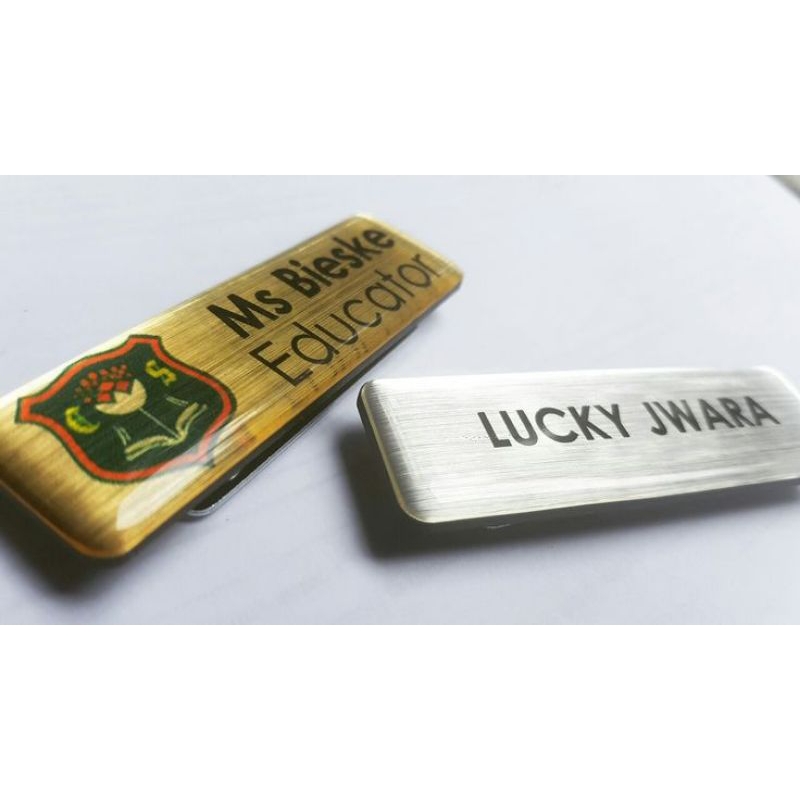 Custom Nametag, premium magnetic acrylic nameplate, brass plate ...