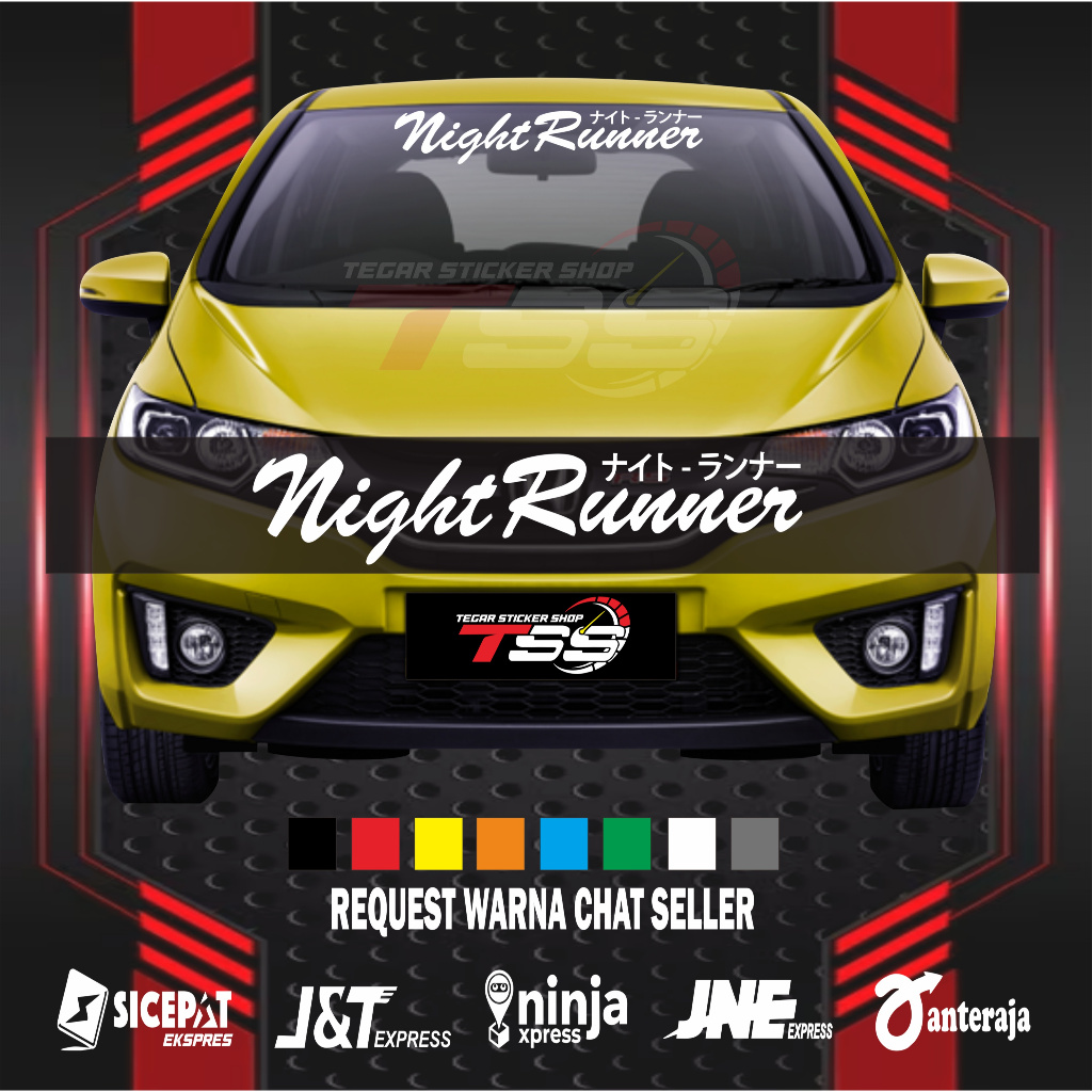 Car window stickers, night runner glass stickers, front car window ...