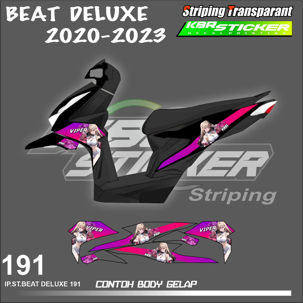 BEAT DELUXE 2020 - 2023 HONDA BEAT DELUXE MOTORCYCLE STRIPING STICKER ...