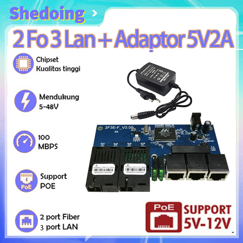 Pcb Media Converter 2 FO 3 LAN Htb 2 FO 2F3E 2 Port FO 3 Port LAN ...