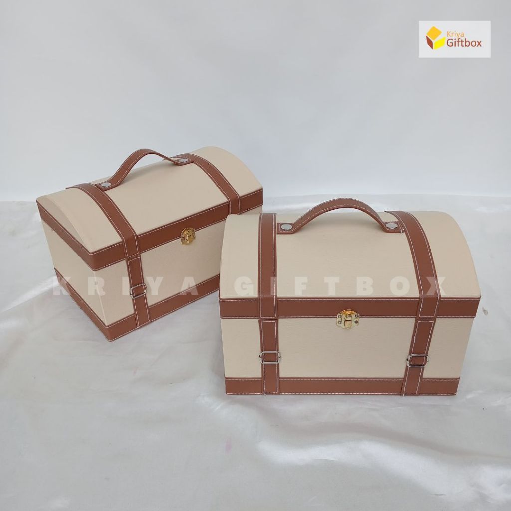 Box Hampers Cream Color Crate Model | Birthday Souvenir Box With ...