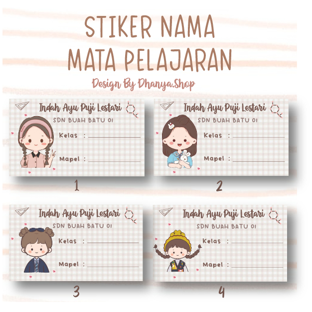 Custom Lesson Name Stickers / School Name Stickers / Book Name Stickers ...