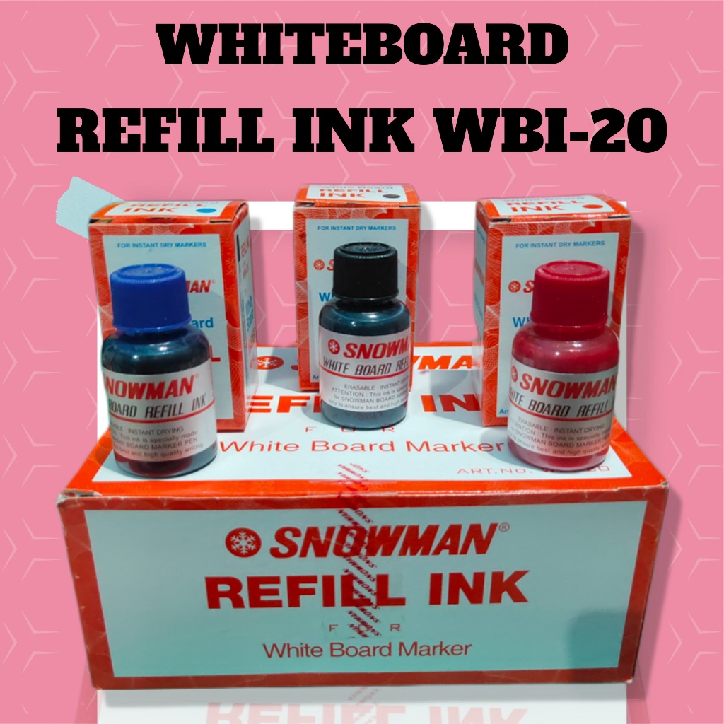 Snowman WHITEBOARD Marker REFILL Ink/Non-Permanent REFILL Ink | Shopee ...