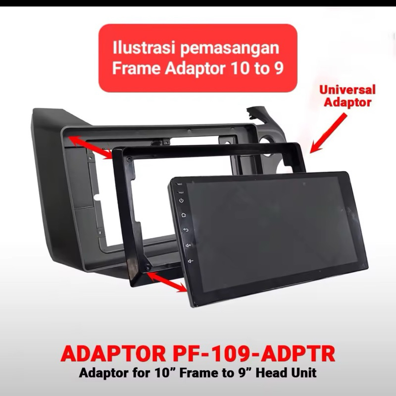 10 inch to 9 inch adapter frame for android car TV headunit | Shopee ...