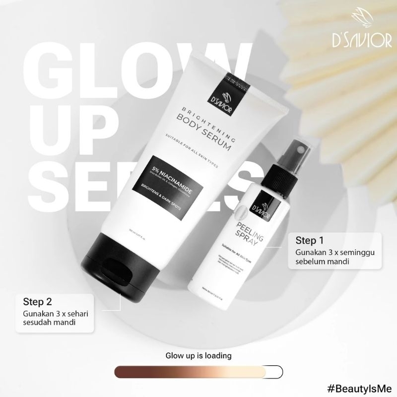 Dsavior BODY WHITENING PACKAGE BODY SERUM & PEELING SPRAY | Shopee ...