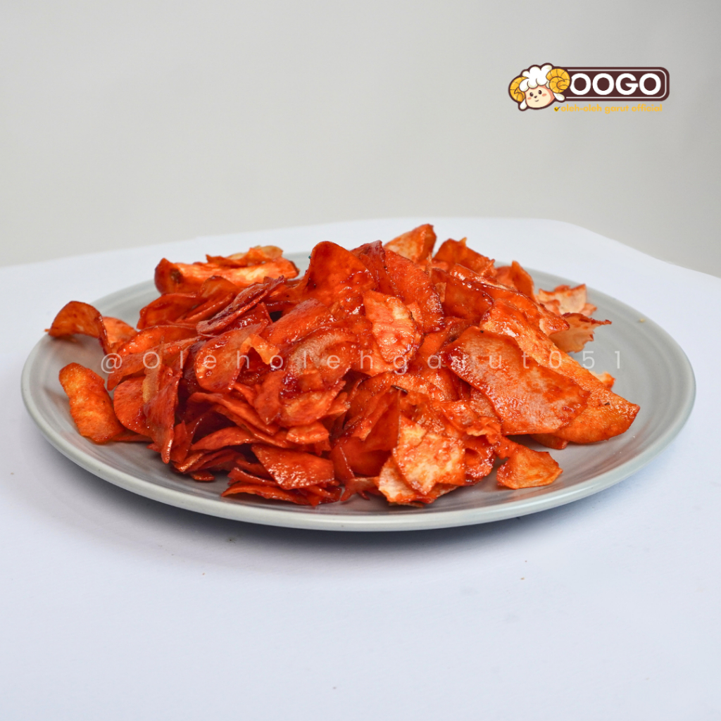 Oogo Spicy Balado Cassava Chips 250g Snack Balado Chips | Shopee ...