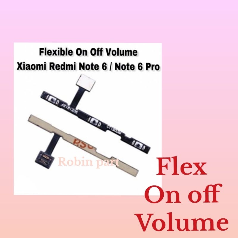 Flexible, Flex Power Volume On Off For Xiomi Redmi Note 6/6 Pro ...