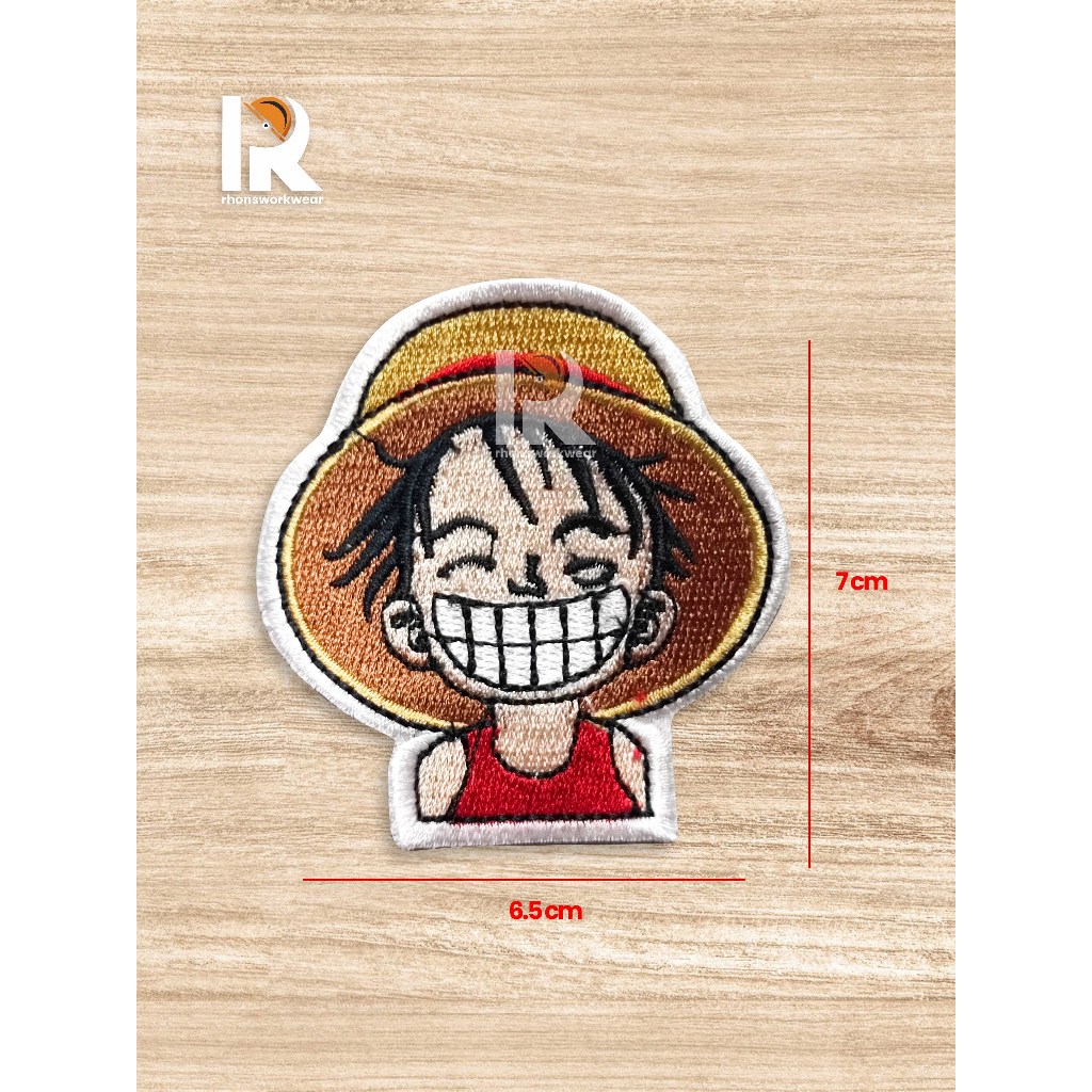 Luffy ONE PIECE LOGO BORDER, Embroidered/patch Emblem - Rhons Vendor ...