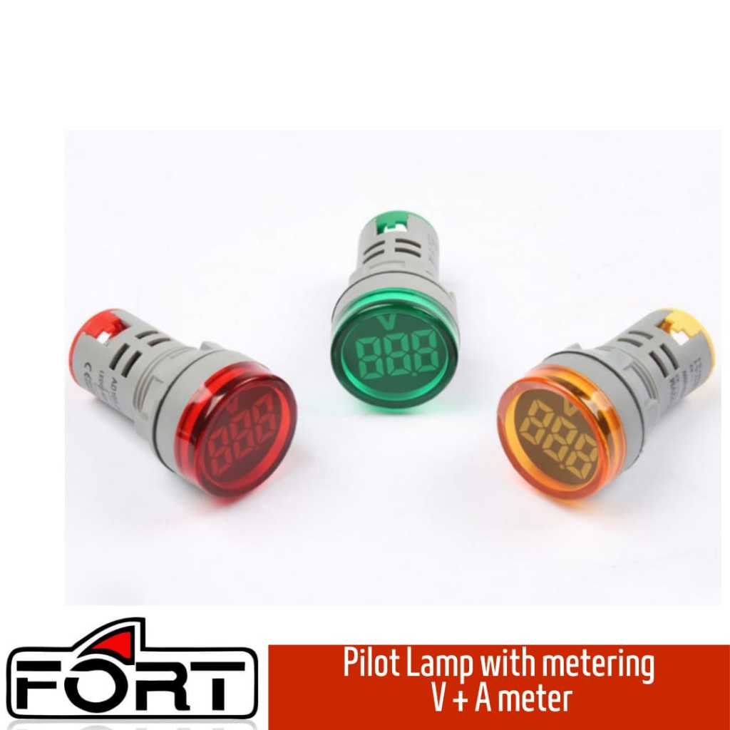 Pilot Lamp with Metering 22mm 220VAC Round | Shopee Philippines