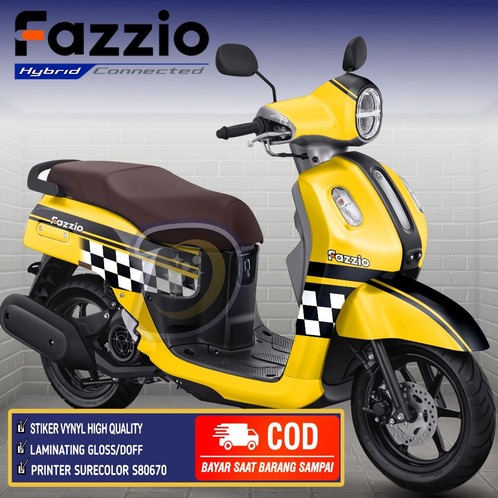 Fazzio Motorcycle Sticker Striping Fazzio Decal Yamaha Fazzio Cafe ...