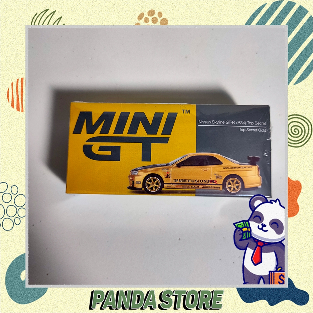 Mini GT 676 Top Secret Nissan Skyline R34 Gold Japan Exclusive Special ...