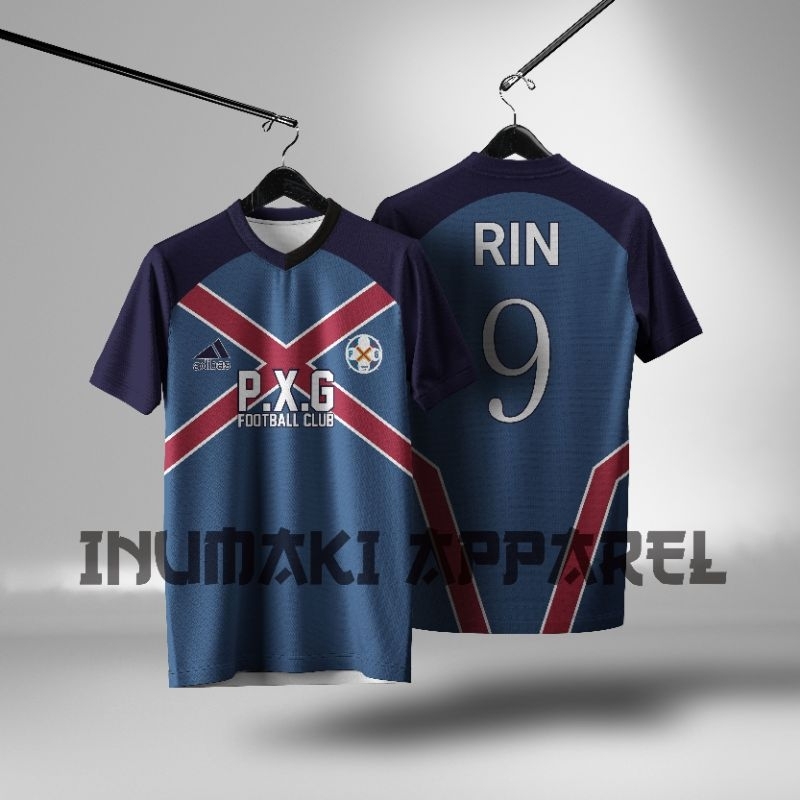 Blue Lock Anime Cosplay Jersey - PXG (PARIS X GEN) Itoshi Rin Can ...