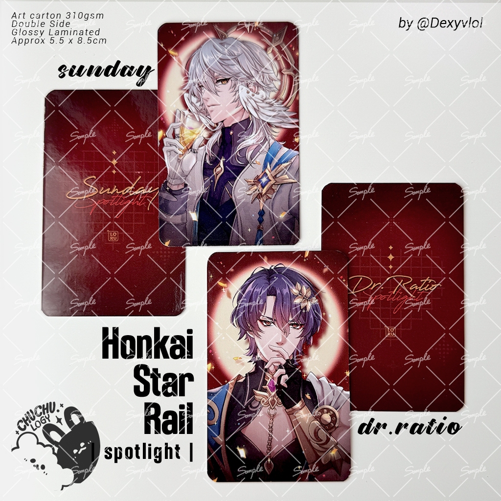 Hsr [spotlight ] Honkai Star Rail Sunday Dr ratio Photocard glossy ...