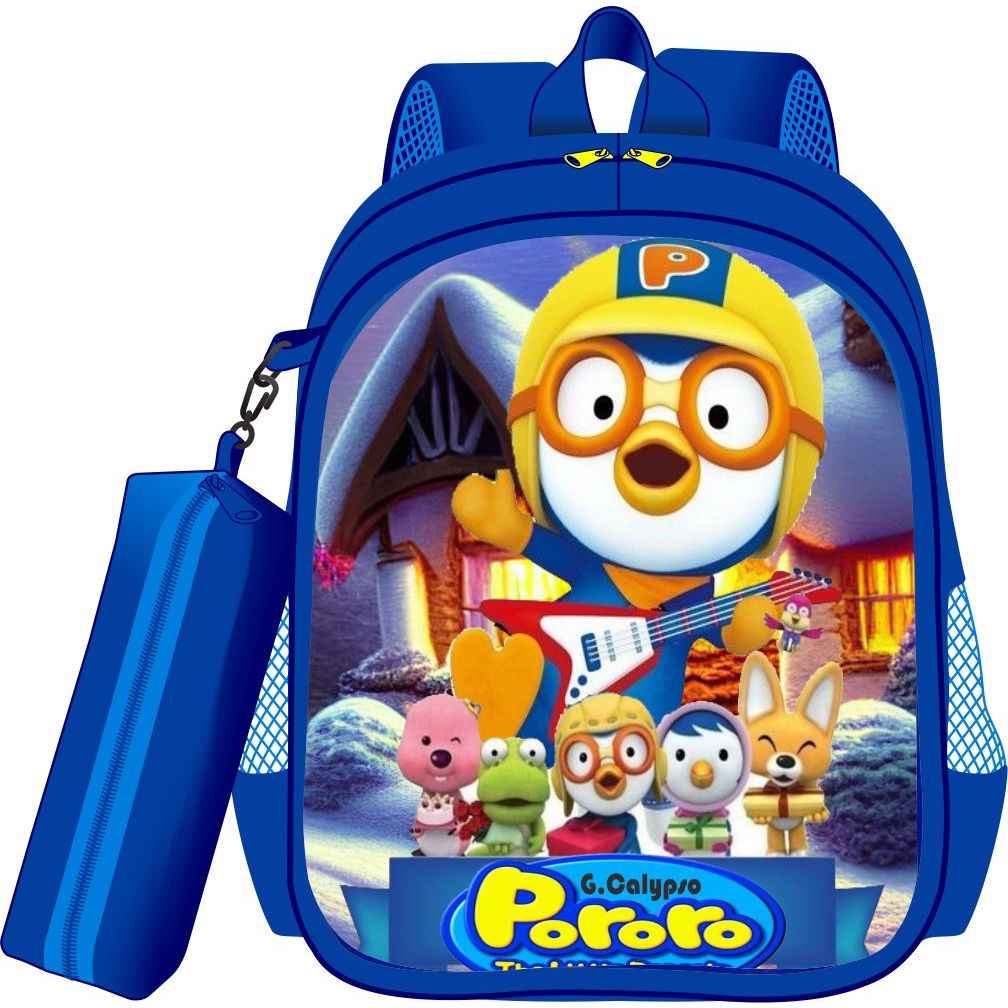 Premium Quality PORORO Character School Backpacks For Kindergarten And ...