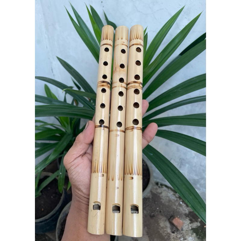 Sundanese flute dangdut bamboo flute 6 holes Traditional flute | Shopee ...