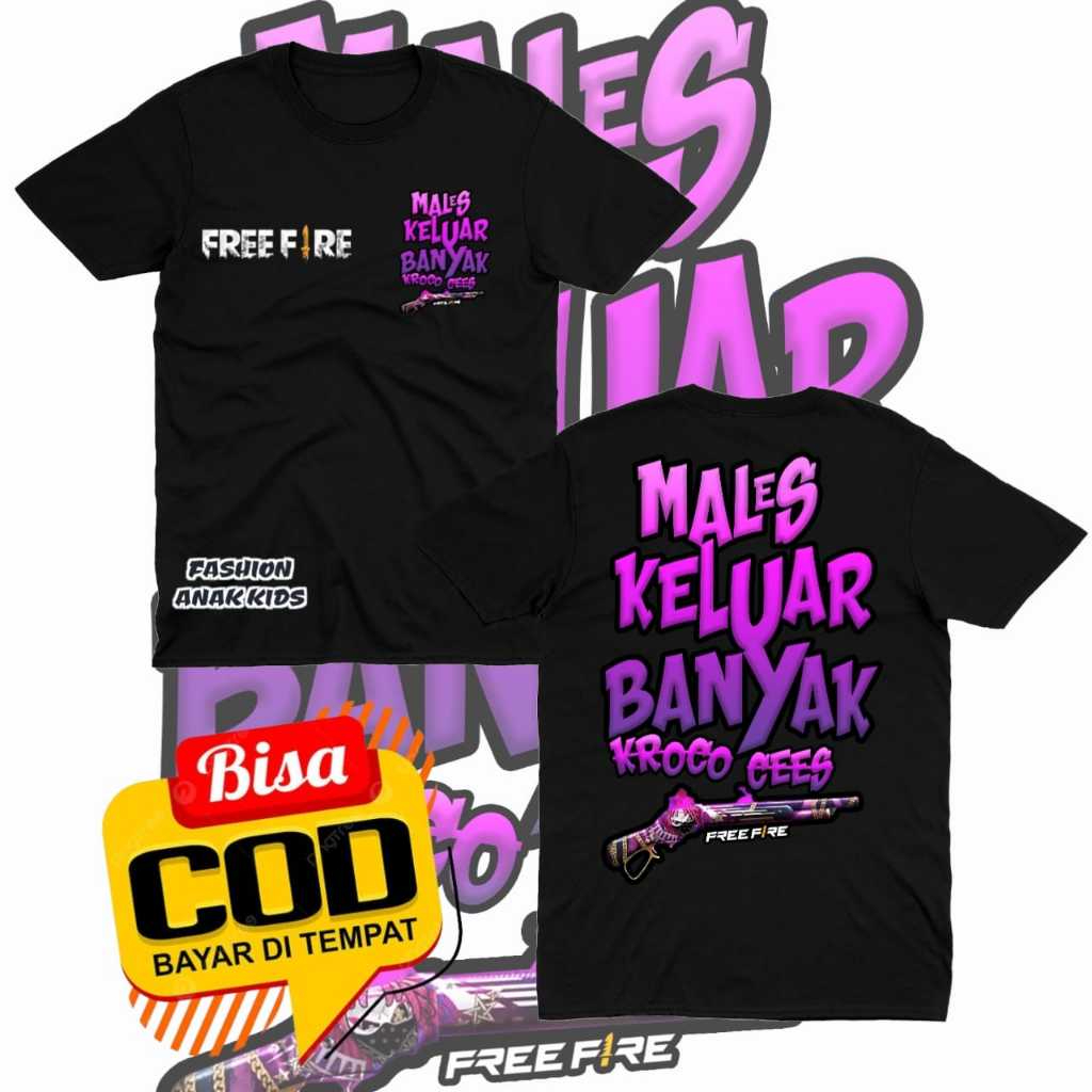 Free FIRE CHILDREN'S TOP T-SHIRTS MOLES OUT LOTS OF KROCO CEES SG ...