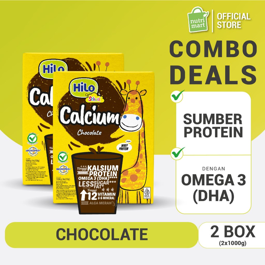 Twin Pack - HiLo School Chocolate 1000 grams - High Calcium Milk ...