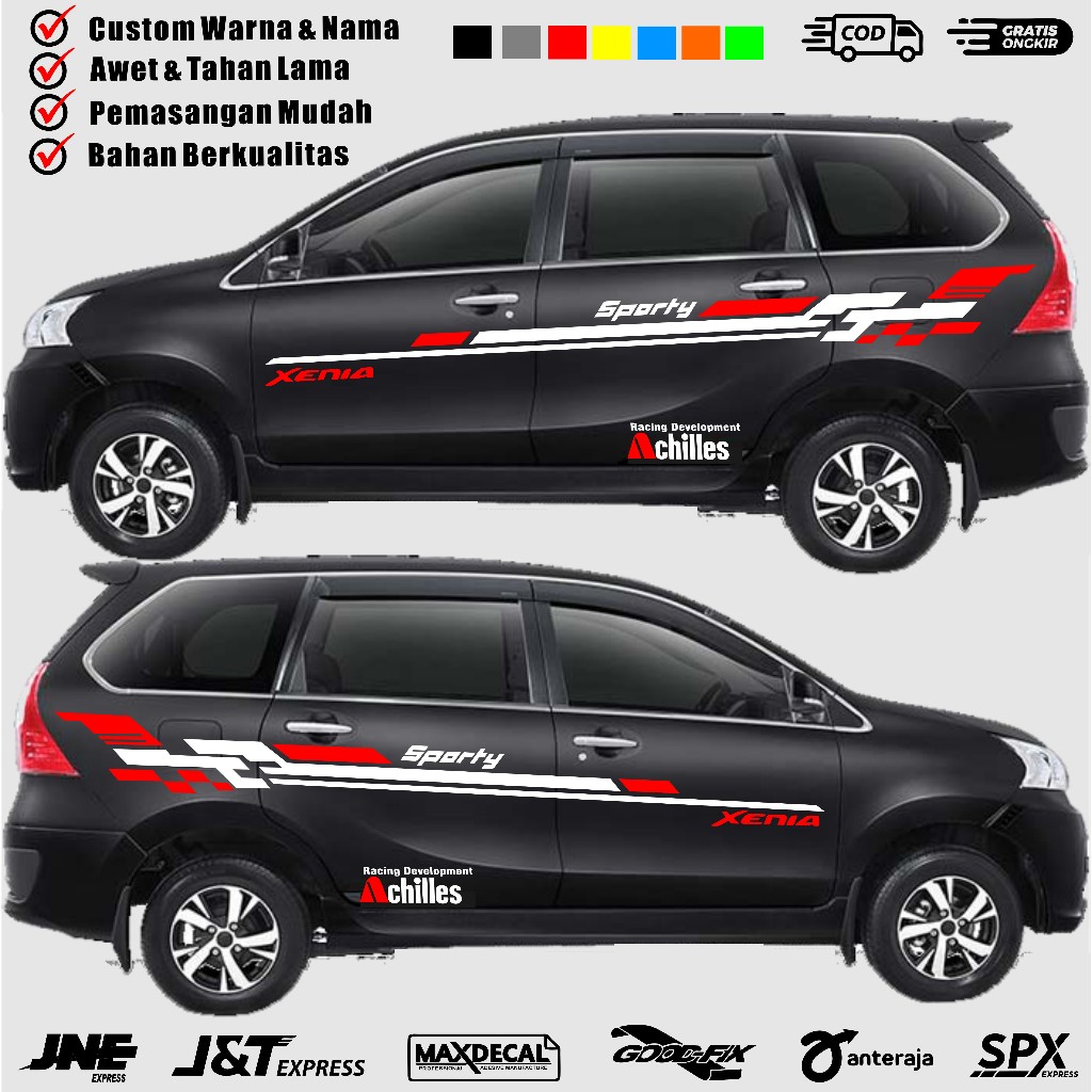 Old Black Xenia Car Stickers, Daihatsu Xenia Stickers, Simple list ...