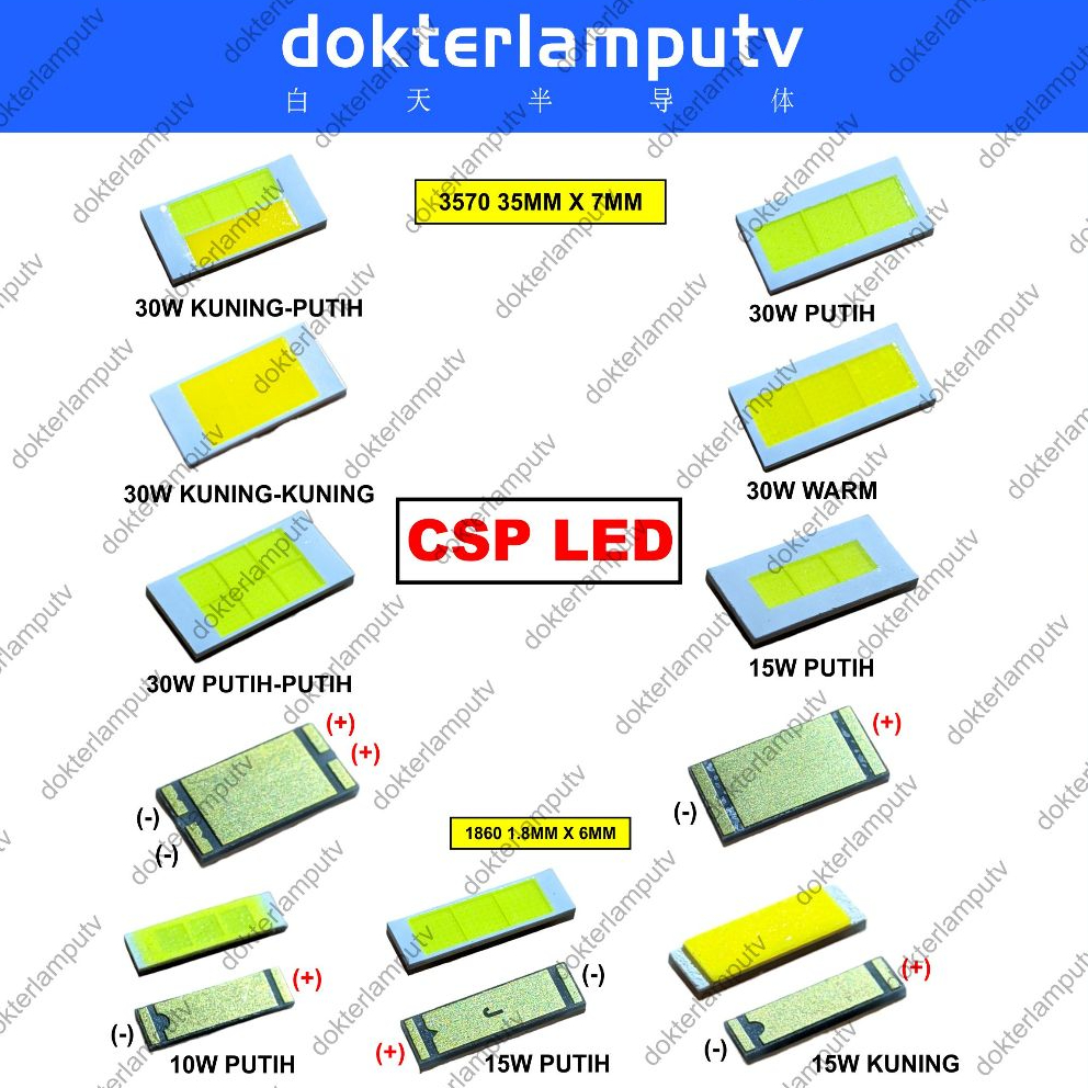 Smd LED LIGHTS CSP DAYMAKER 1860 3570 9V 10W 15W 30W HIGH QUALITY FOR ...