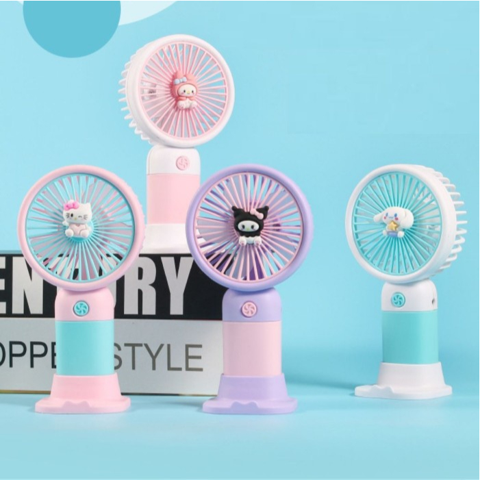 UNGU SANRIO SX-117 Portable Mini FAN Cas MINI FAN GENGAM Sitting STAND ...