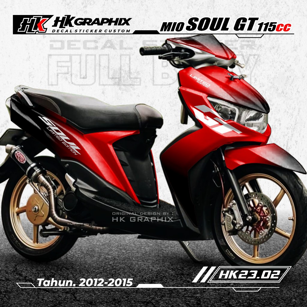 Decal Sticker MIO SOUL GT 115cc Year 2012 2013 2014 2015 Full Body ...