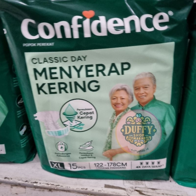 CONFIDENCE CLASSIC DAY XL CONTAINS 15 ADULT ADHESIVE DIAPERS (1 PACK ...