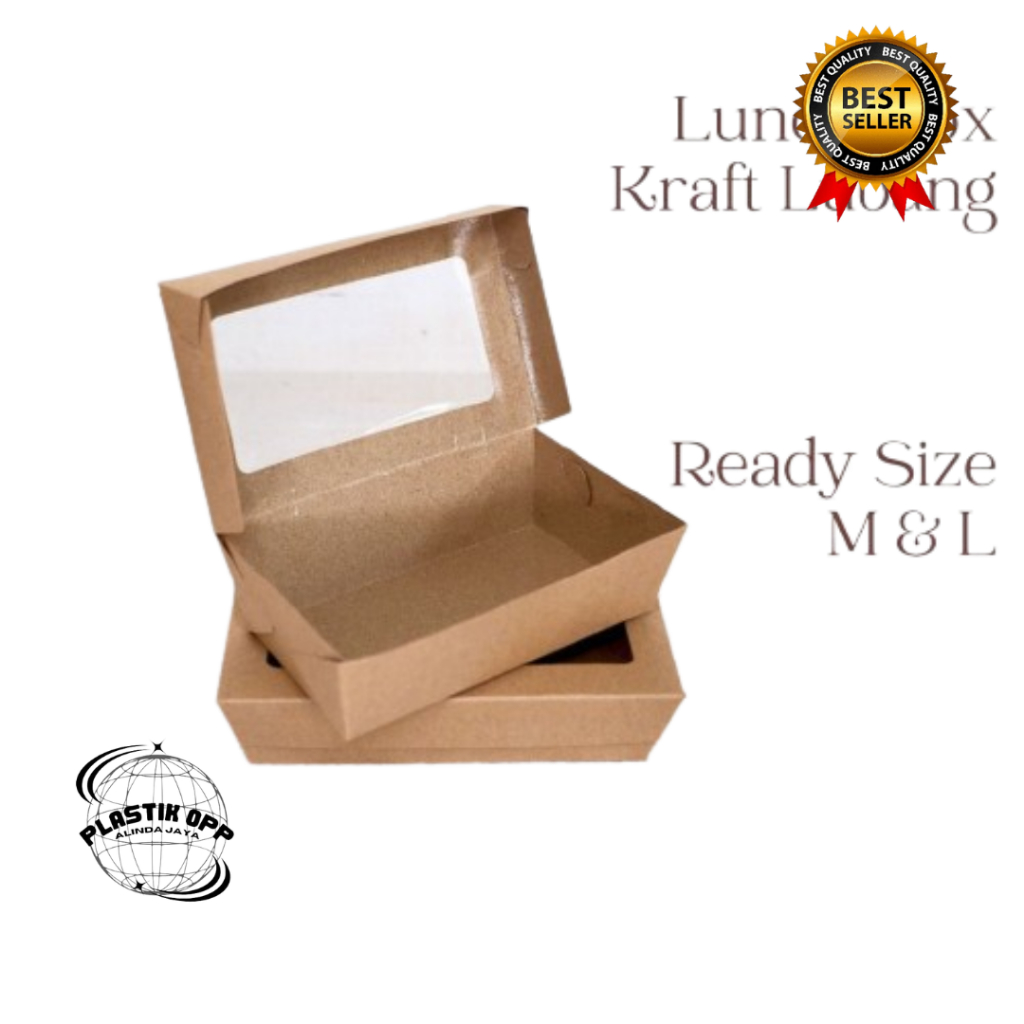 Cardboard Box Window Lunch Box Kraft Paper uk ML / Laminated Geprek ...
