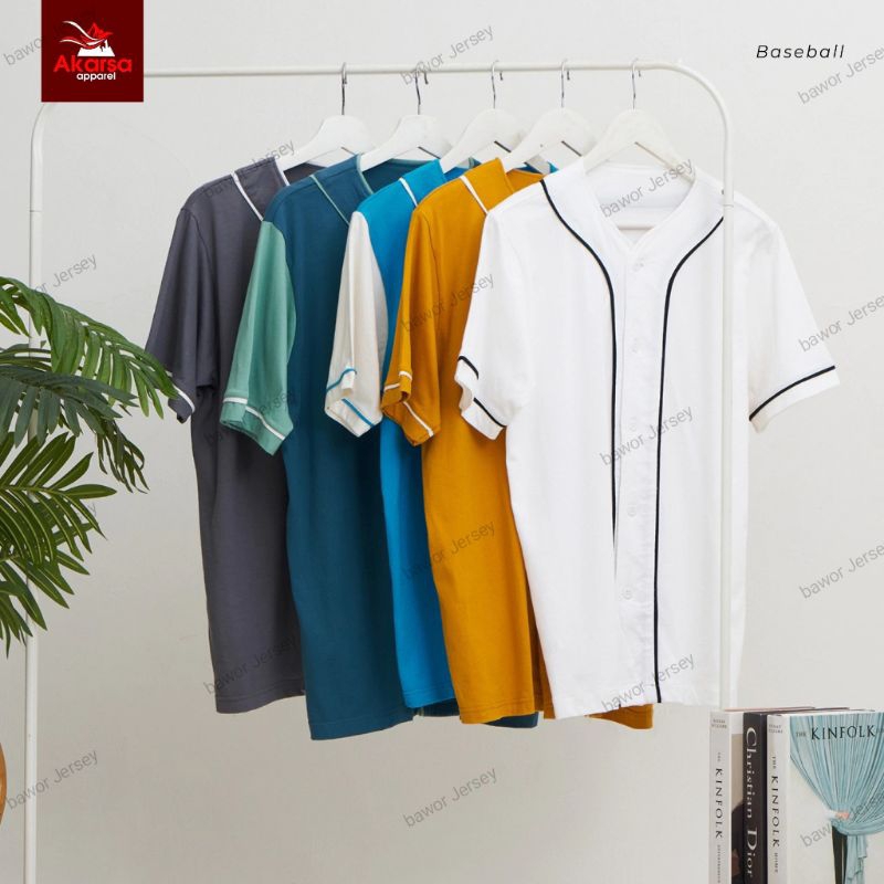 PUTIH Dry Fit blooms premium White baseball shirt Jersey t shirt ...