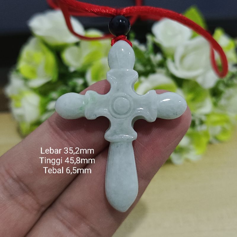 Genuine Jade Christian Cross Jade Certificate Type A | Shopee Philippines