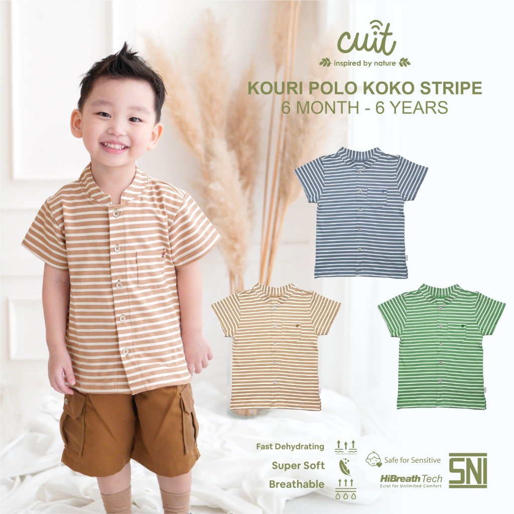 Cuit Kouri Polo Koko Stripe (New Color) | Shopee Philippines