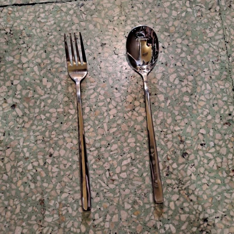24 pcs THICK Stainless Steel Korean Dinner Fork Spoon • Sujeo Spoon ...