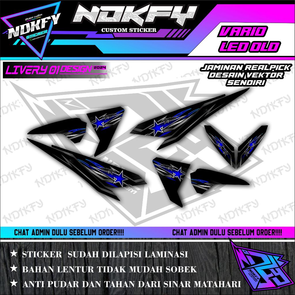 Simple STRIPPING HONDA VARIO LED OLD 125 150 DIESEL STAR LIVERY MOTIF ...