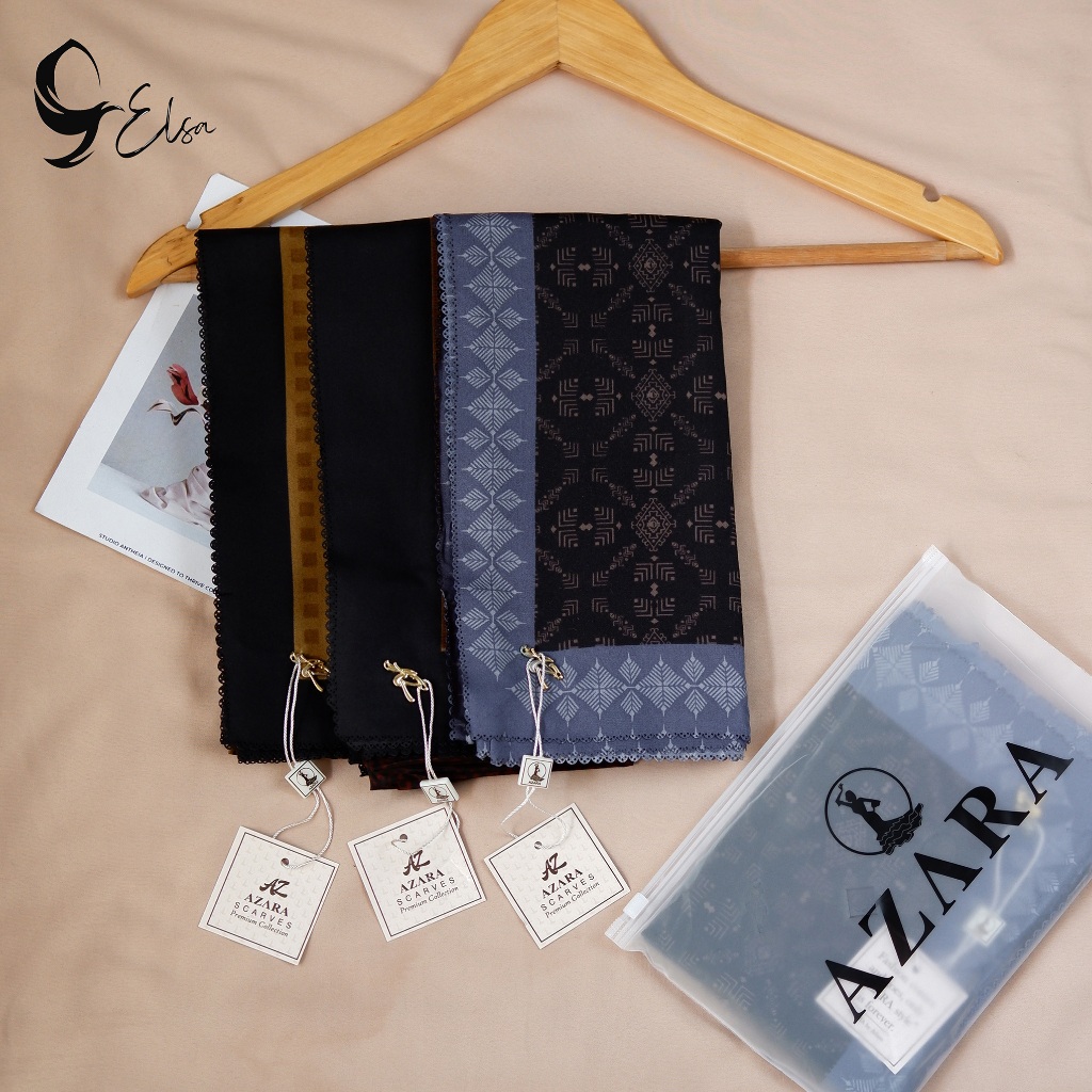 Azara Laser Cut Motif / Rectangular Hijab POUCH | Shopee Philippines