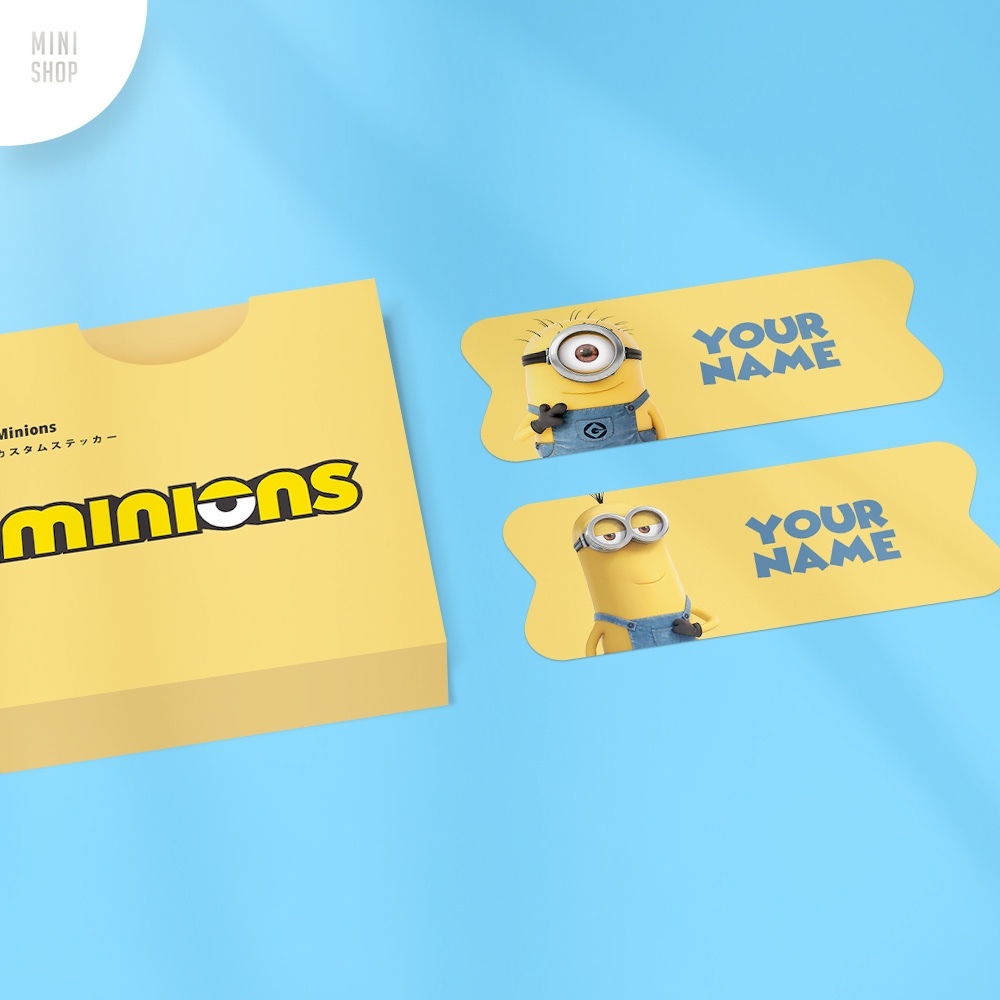 Custom Waterproof Minions Name Sticker (Minion/Stuart/Kevin) | Shopee ...