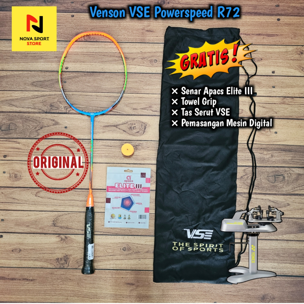 Venson VSE Power Speed R72 Badminton Racket (Orange) | Shopee Philippines