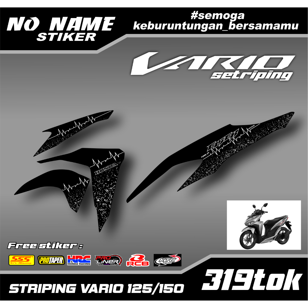 Vario 125 & 150 Striping Stickers Semifull Trim Variations Vario 125 / ...
