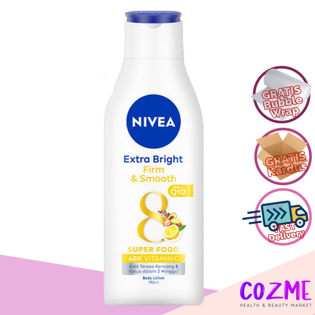 Nivea Extra Bright Firm & Smooth 8 Super Food 190mL | Shopee Philippines