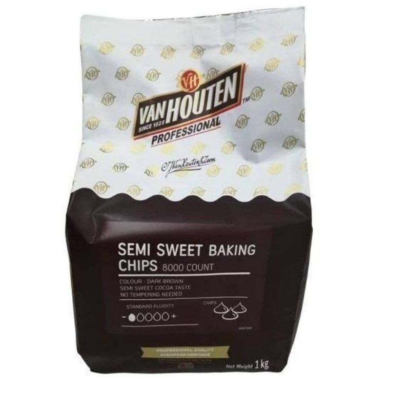 Van houten chocolate 1kg Vanhouten Semi Sweet Baking Chips 8000CT 1kg ...