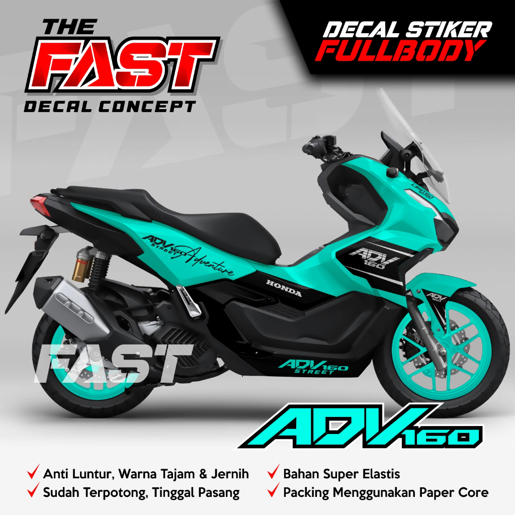 New honda adv 160 Motorcycle striping decal Sticker fullbody polos ...