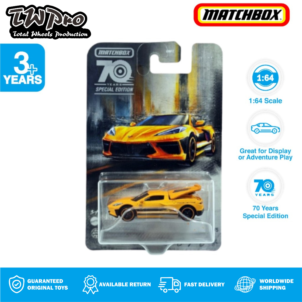 Matchbox 70 Years Special Edition 2020 Chevy Corvette - Orange - TWPRO ...