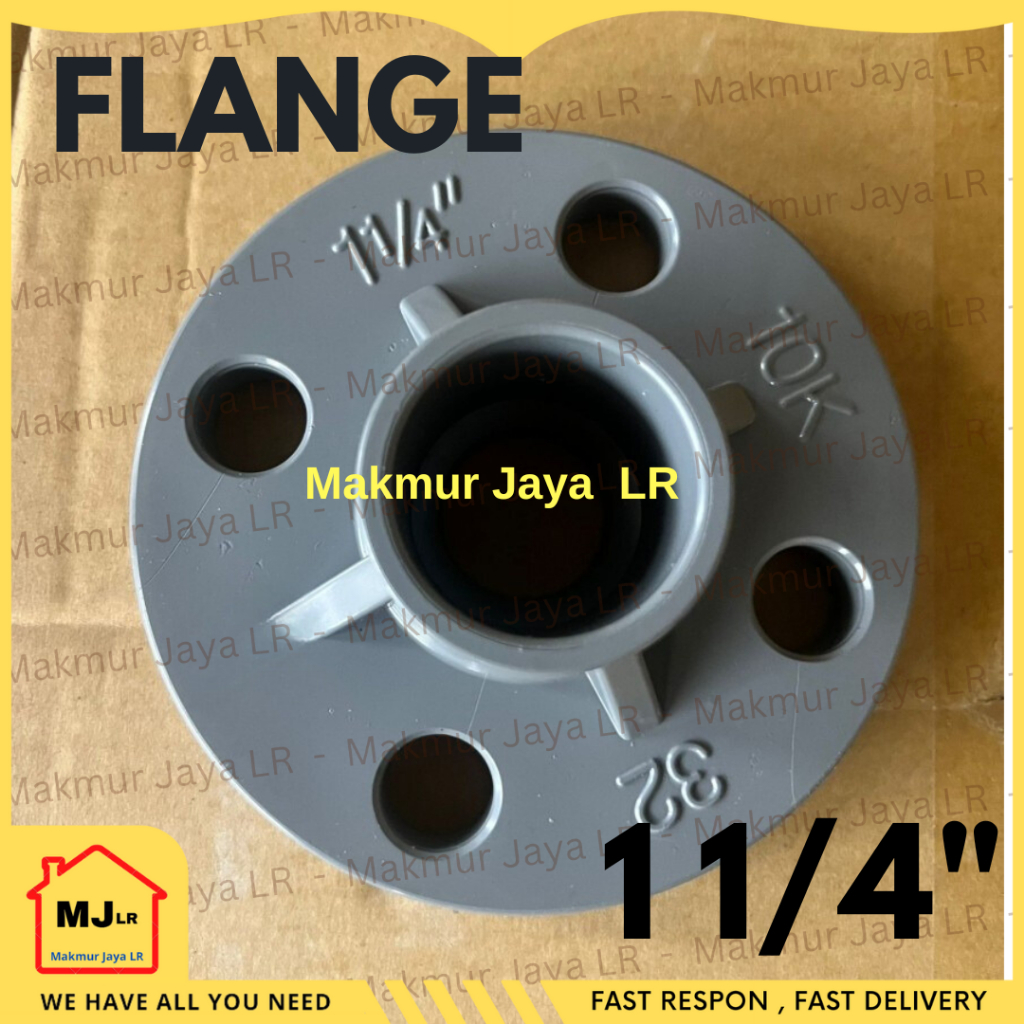 Flange 1 1/4” 11/4 1,25 inch PVC AW THICK JIS 10K Sok Fleng Pleng Flang ...