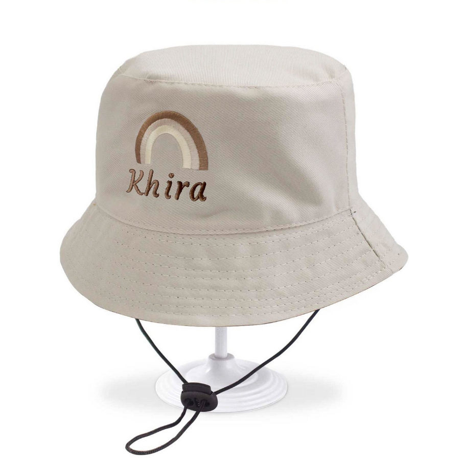 RAINBOW NAME EMBROIDERED BUCKET NAME BABY NAME BUCKET HAT CHILDREN'S ...