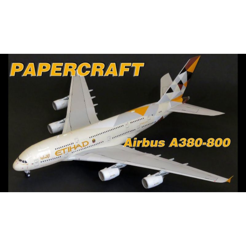 Etihad Airbus A380-800 (2OP-Aa6) papercraft pattern sheet | Shopee ...