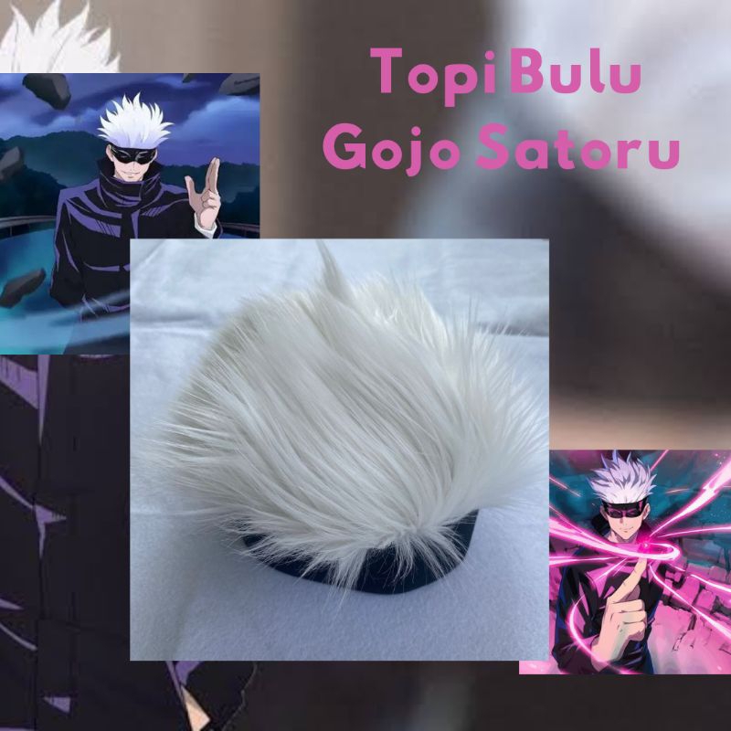 Gojo Satoru Cosplay Fur Hat/Viral Men Elegant Special Gojo Satoru Hair ...
