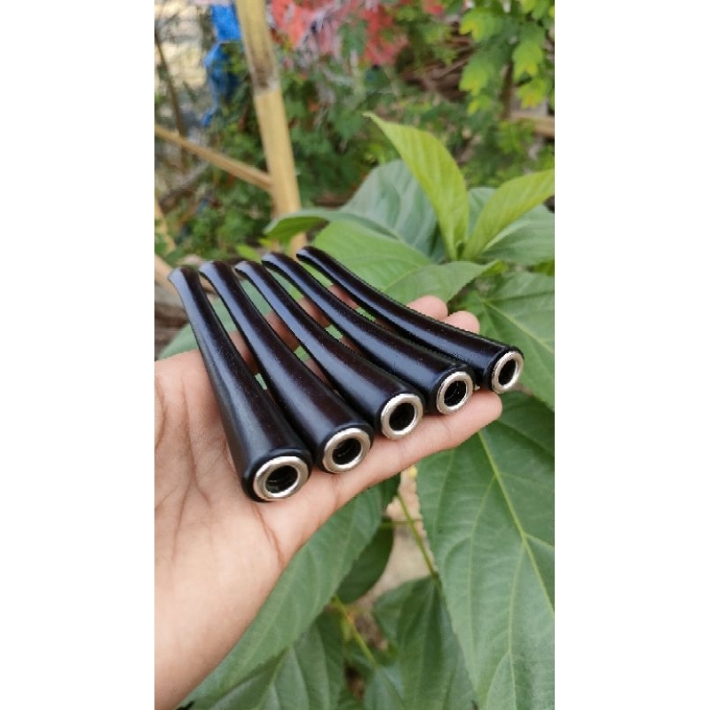 KAYU HITAM Once Long Black Moringa Wood Straws 12 Models S Curved ...