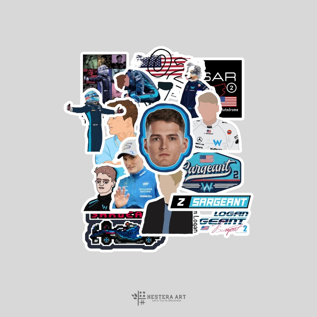 F1 Racer Pack Sticker Vinyl Doff Laminate Sticker | Logan Sargeant ...
