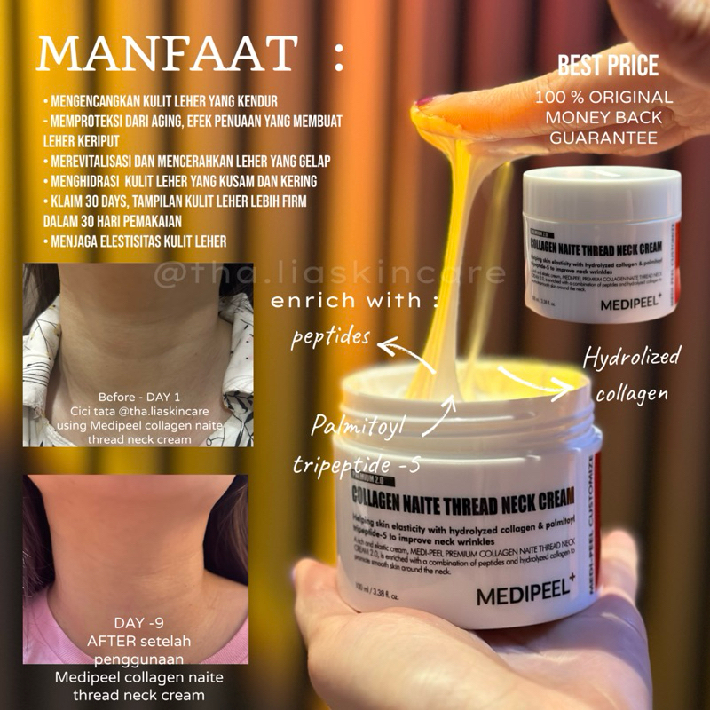 MEDIPEEL COLLAGEN NAITE THREAD NECK CREAM | Shopee Philippines
